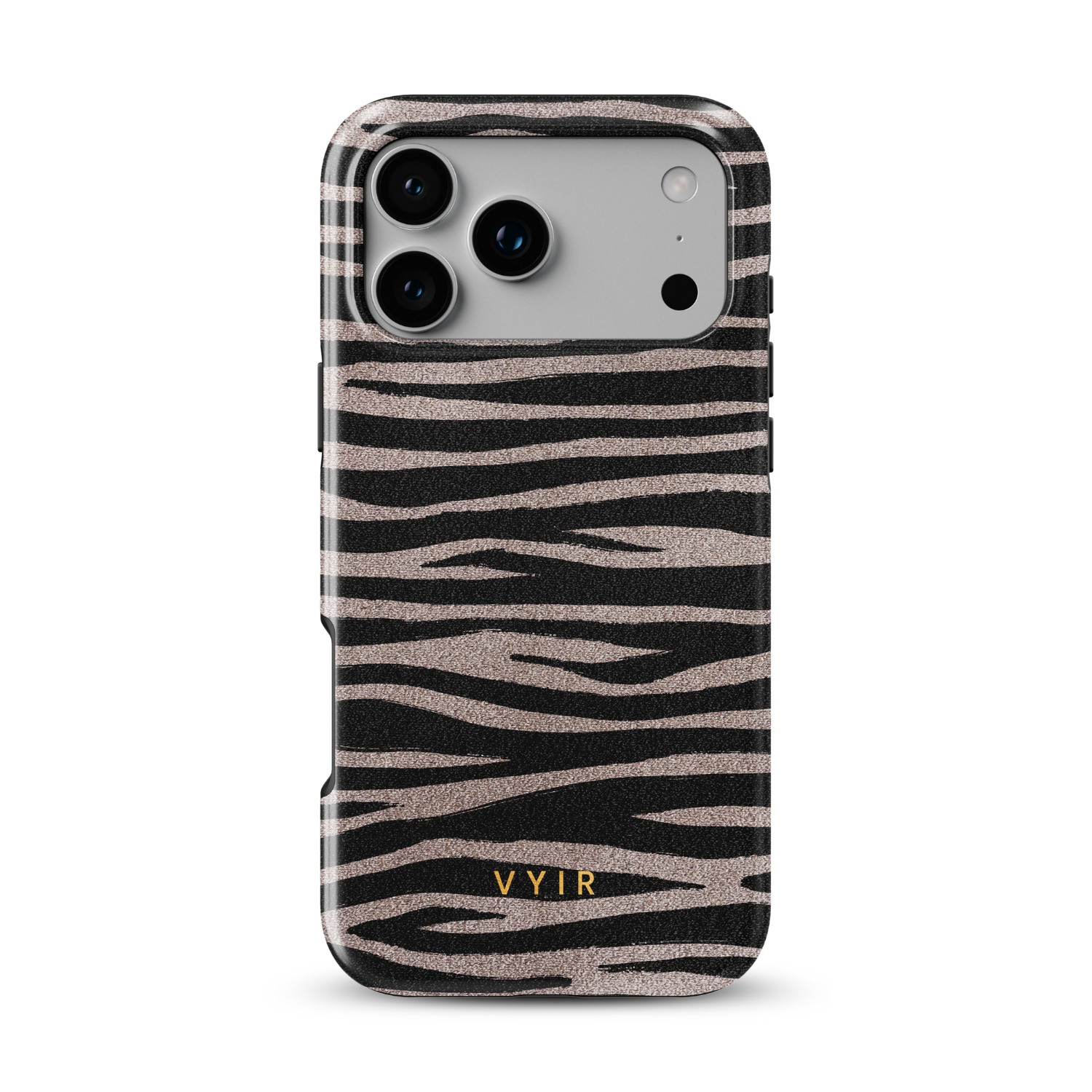 Zebra Gleam Mocha - Shockproof MagSafe iPhone Case – VYIR